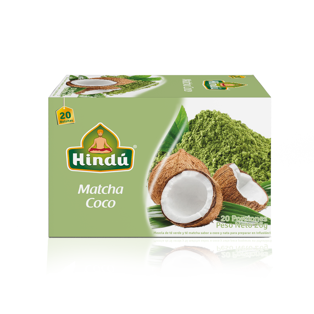HINDU TE VERDE MATCHA SABOR COCO – INSTANTE.SHOP